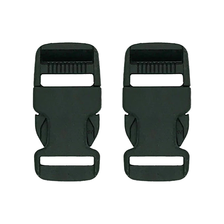 1" Side Squeeze Buckle \\ Male & Female – Black Thunder Gear